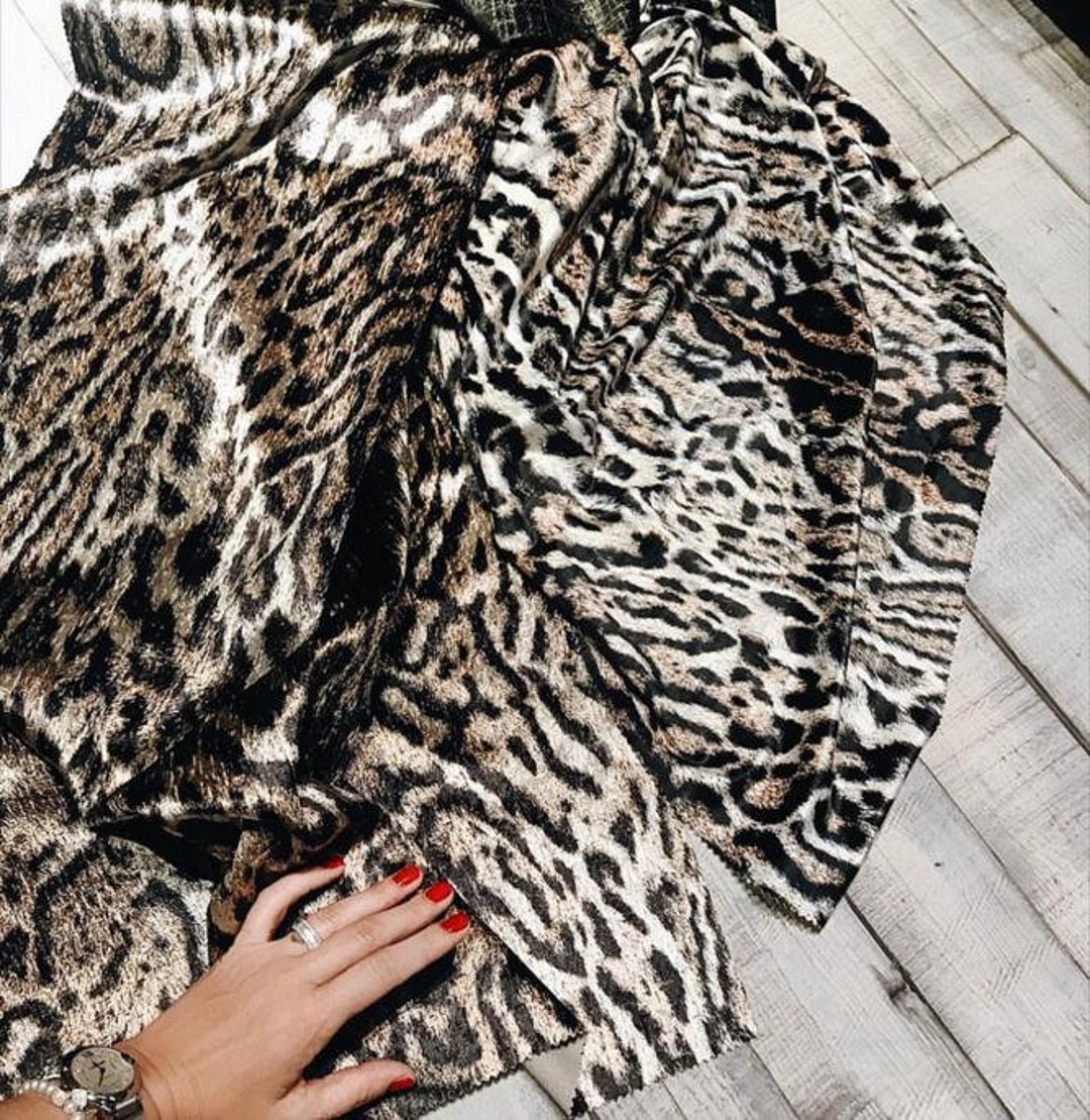 Luxury Leopard Velvet Fabric, Digital Print Velvet Fabric,upholstery ...