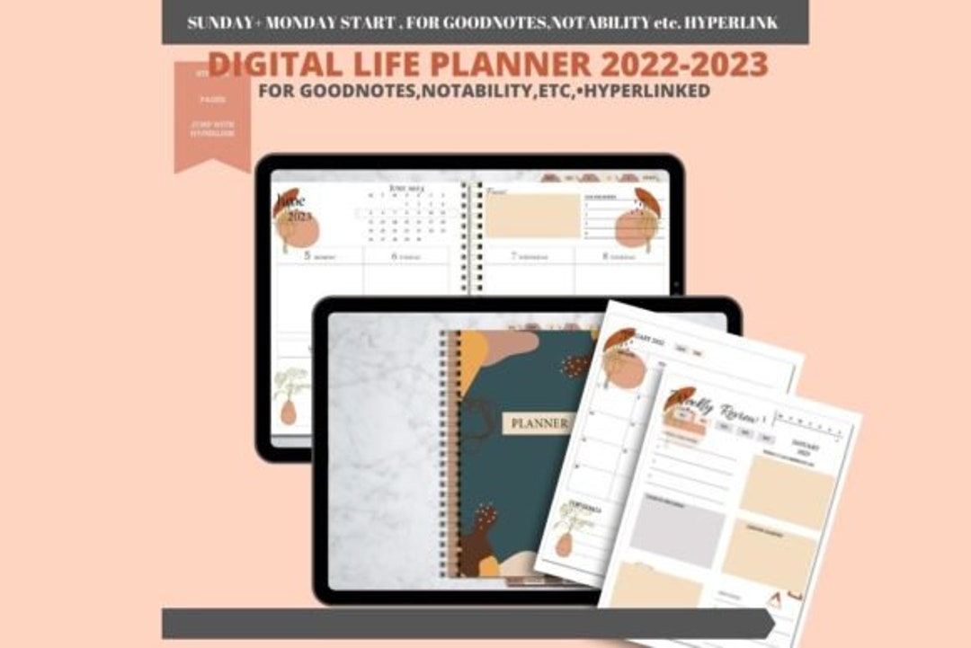 Digital Life Planner Goodnotes 2022-2023 - Digital Notebook With ...