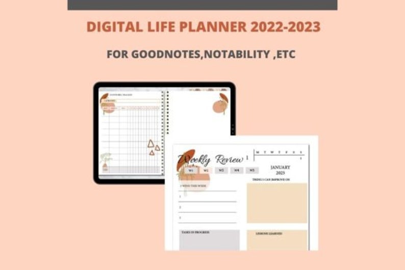 Digital Life Planner Goodnotes 2022-2023 - Digital Notebook With ...