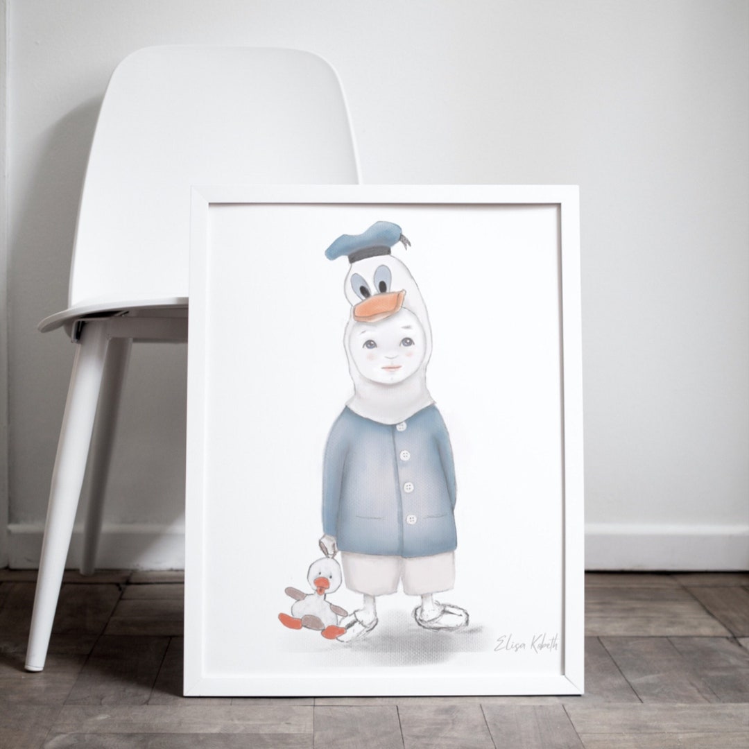 Donald Duck Wall Art Printable Donald Art Print Nursery - Etsy