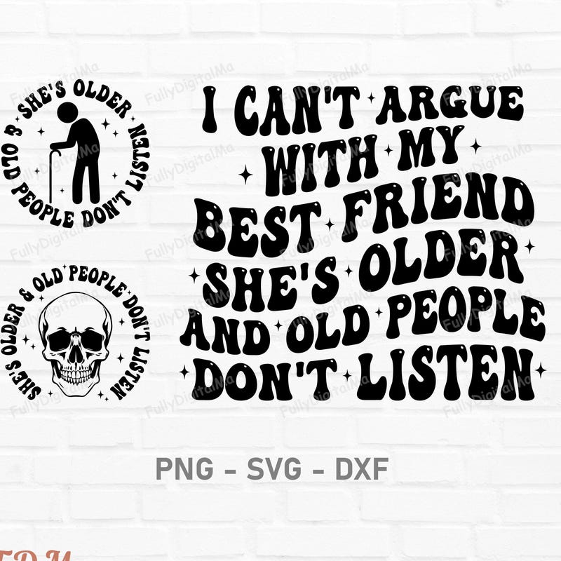 Funny Old Friends Svg - Etsy