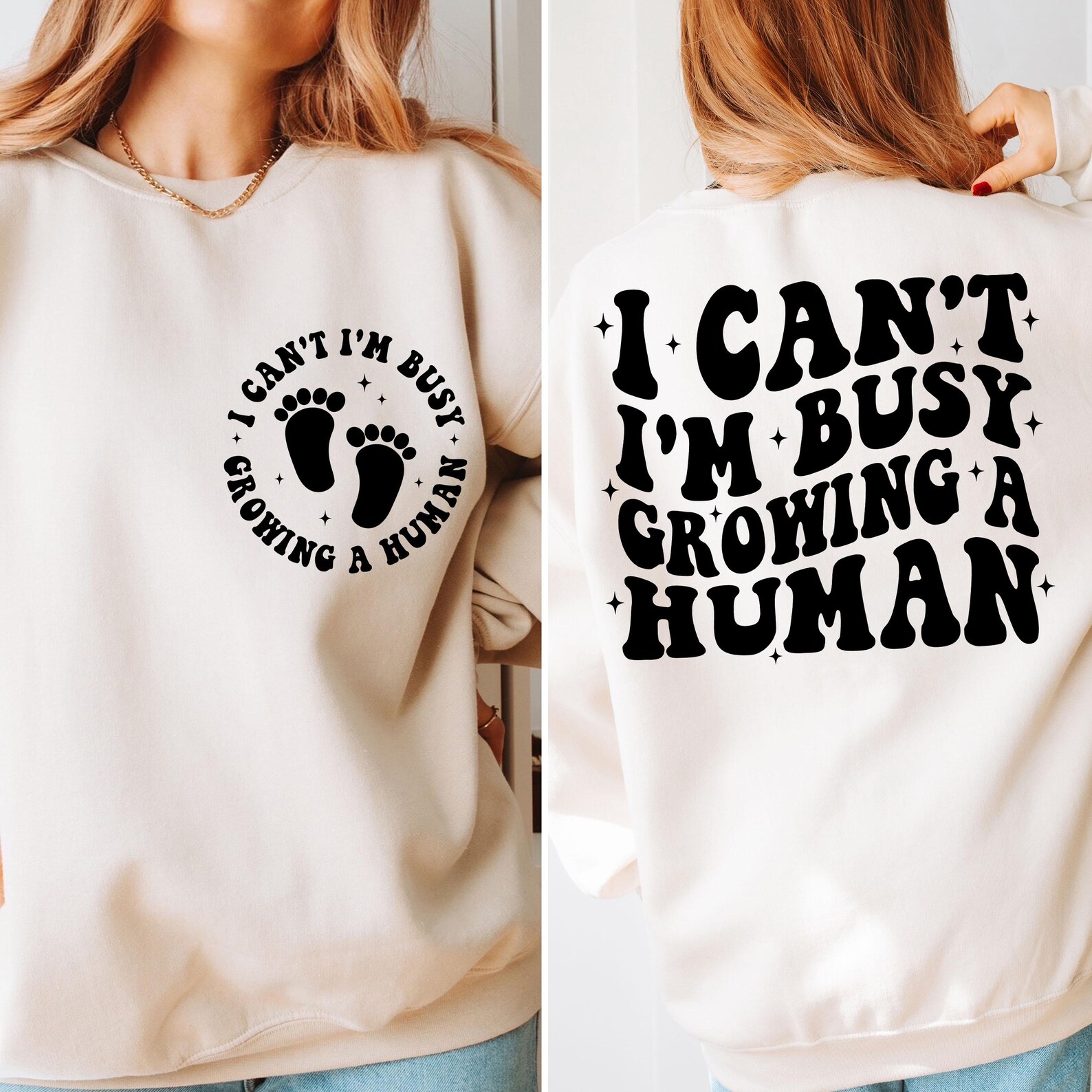 I Can't I'm Busy Growing A Human Svg Png, Funny Pregnancy Announcement ...