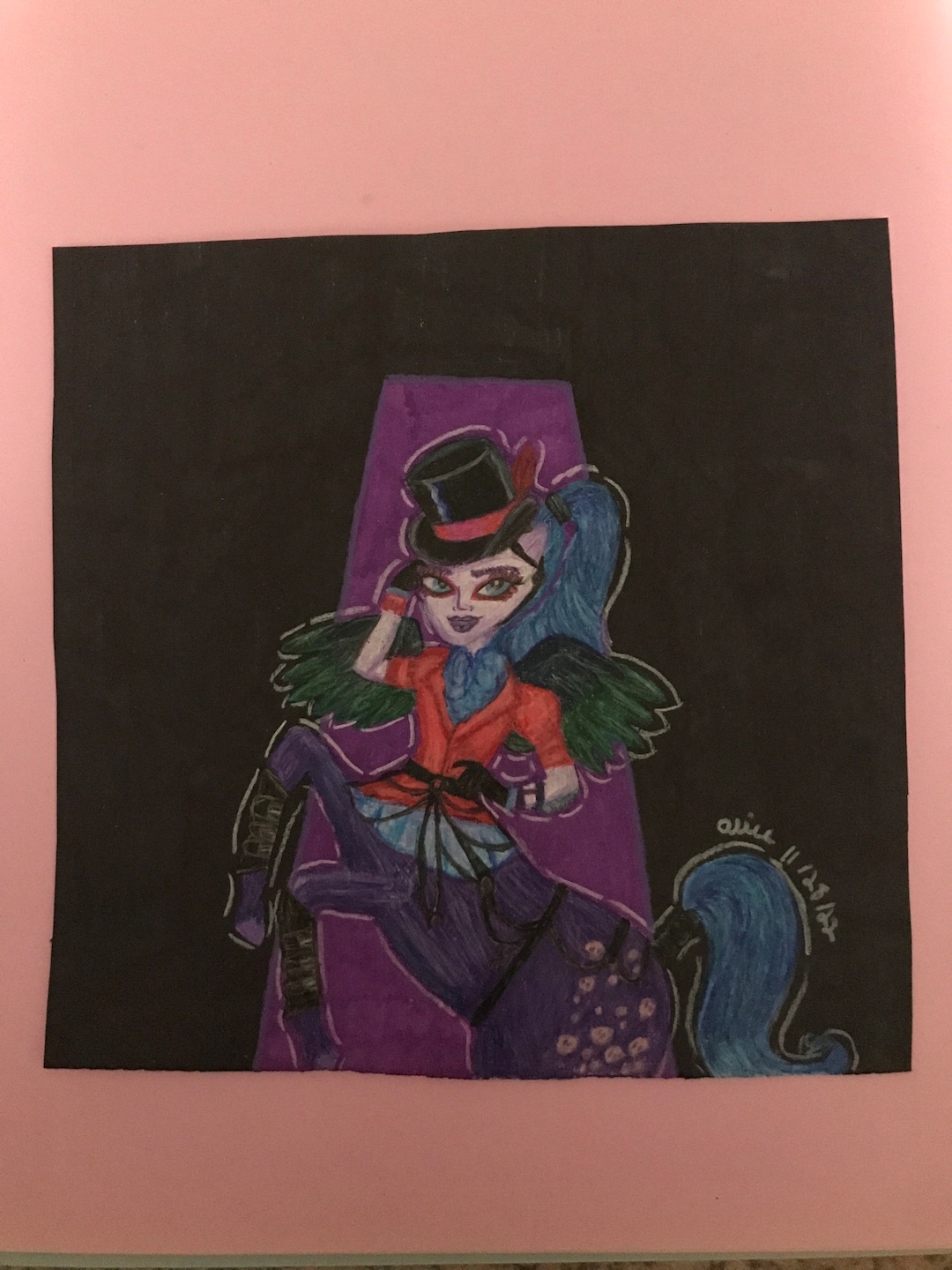 Colored Pencil Drawing of Avea Trotter From Monster High Freaky Fusion ...