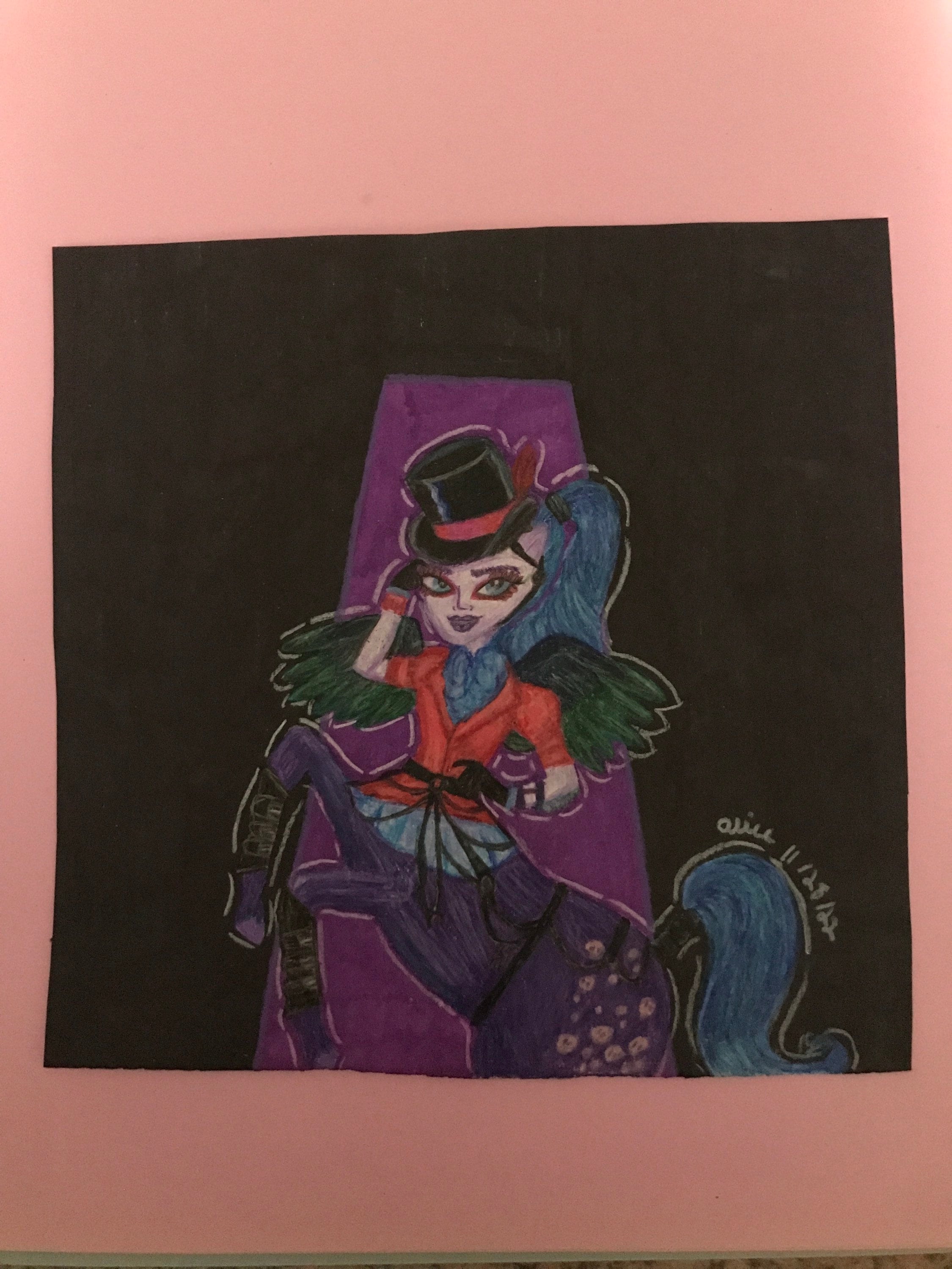 Colored Pencil Drawing of Avea Trotter From Monster High Freaky Fusion ...