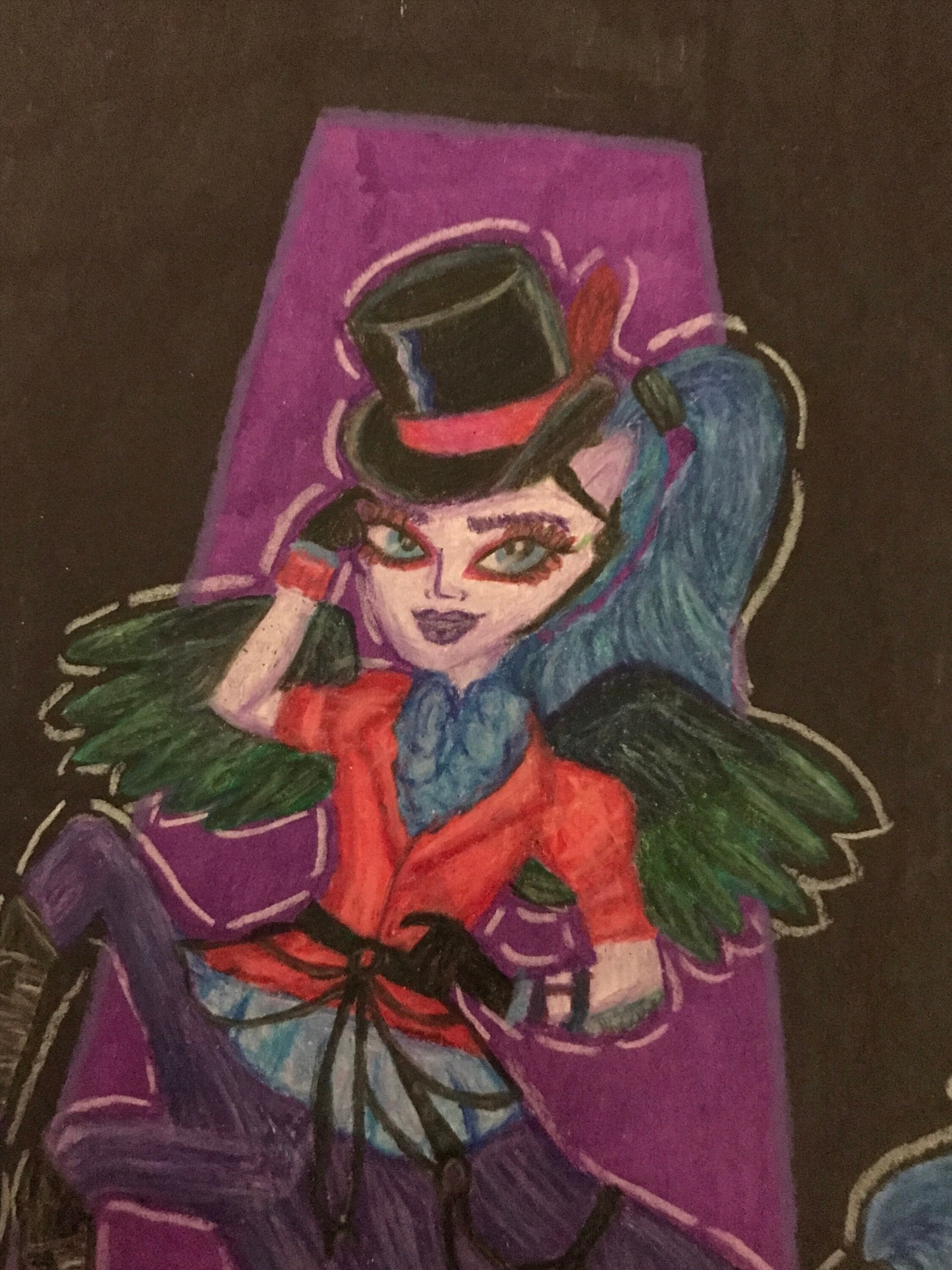 Colored Pencil Drawing of Avea Trotter From Monster High Freaky Fusion ...