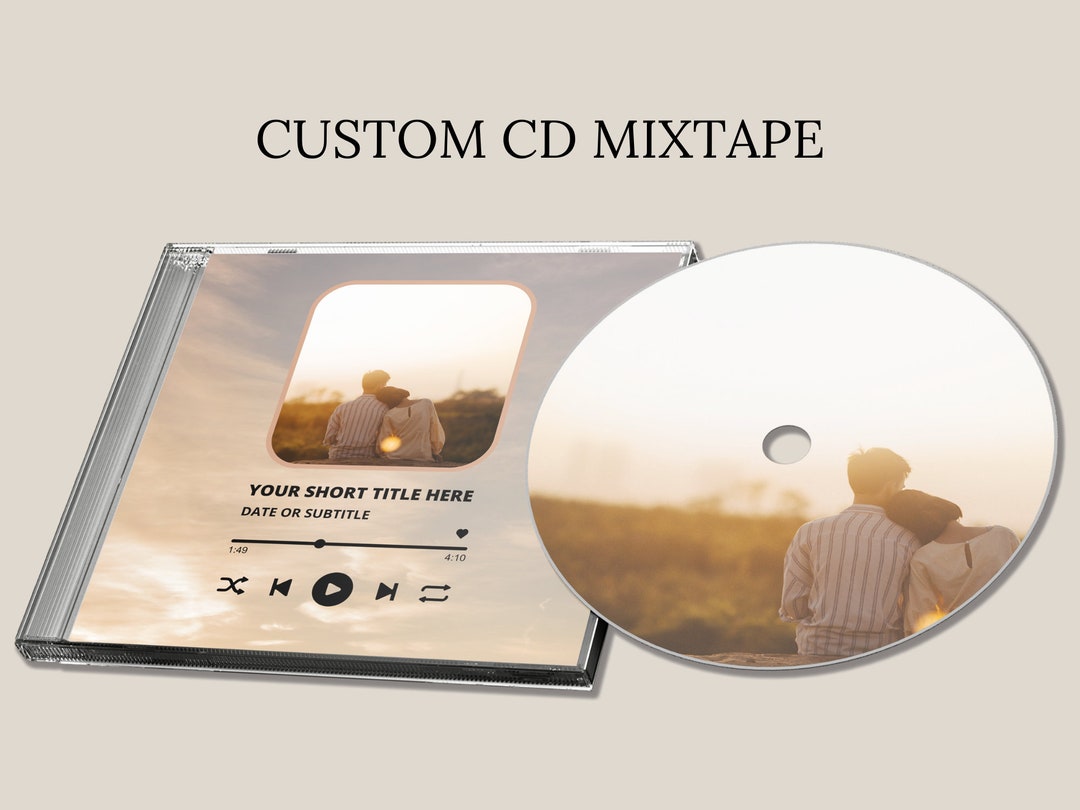 Custom CD Mixtape, Jewel Case, Personalized Photo, Personalized Music ...