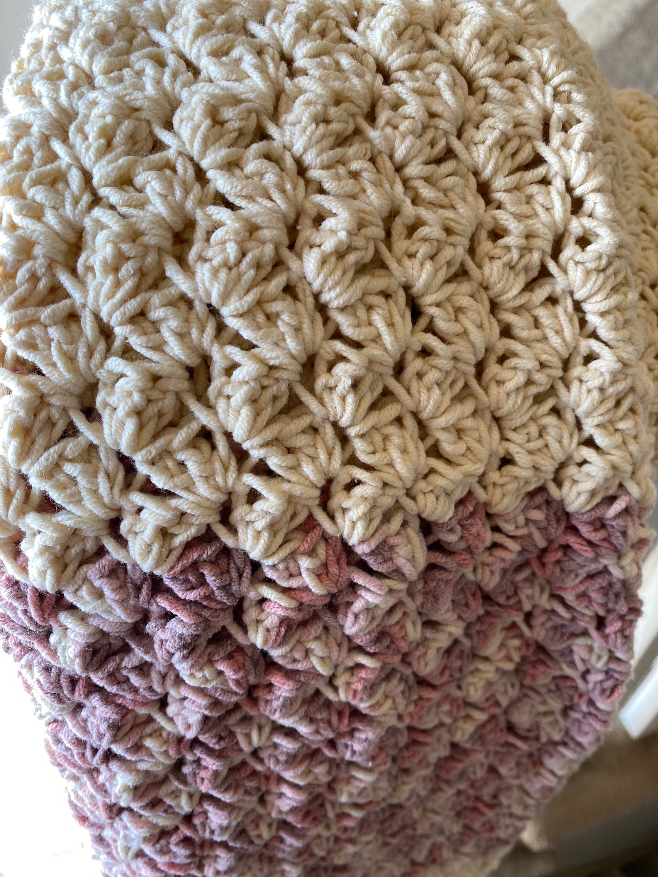 Beautiful Afghan, Crochet Blanket, Neutral Afghan, Knit Blanket, Cream ...