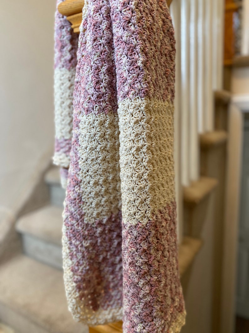 Beautiful Afghan, Crochet Blanket, Neutral Afghan, Knit Blanket, Cream ...