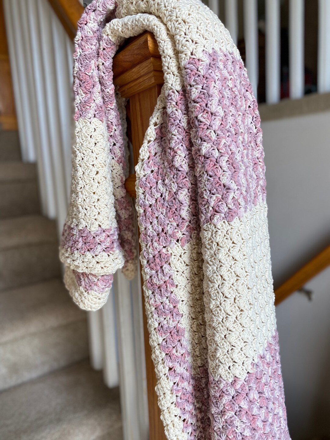 Beautiful Afghan, Crochet Blanket, Neutral Afghan, Knit Blanket, Cream ...