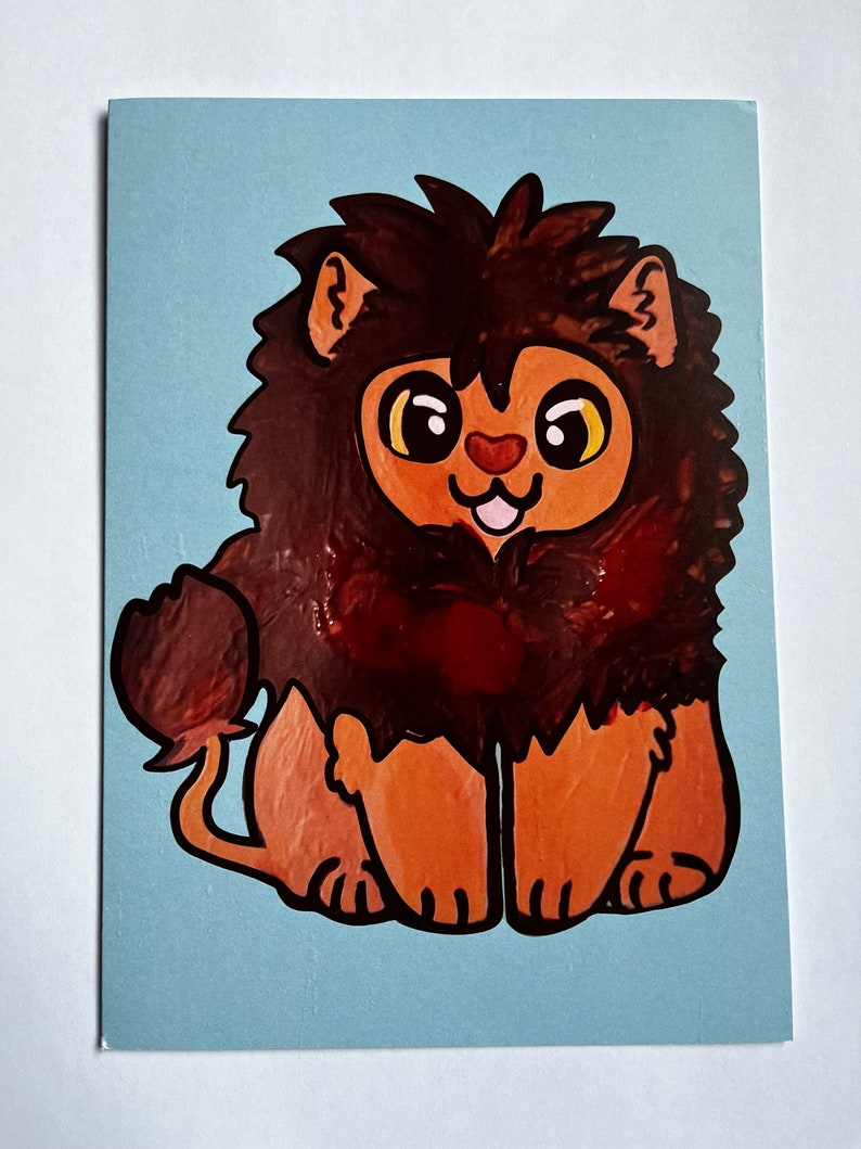 Cuddly Lion Card - Etsy