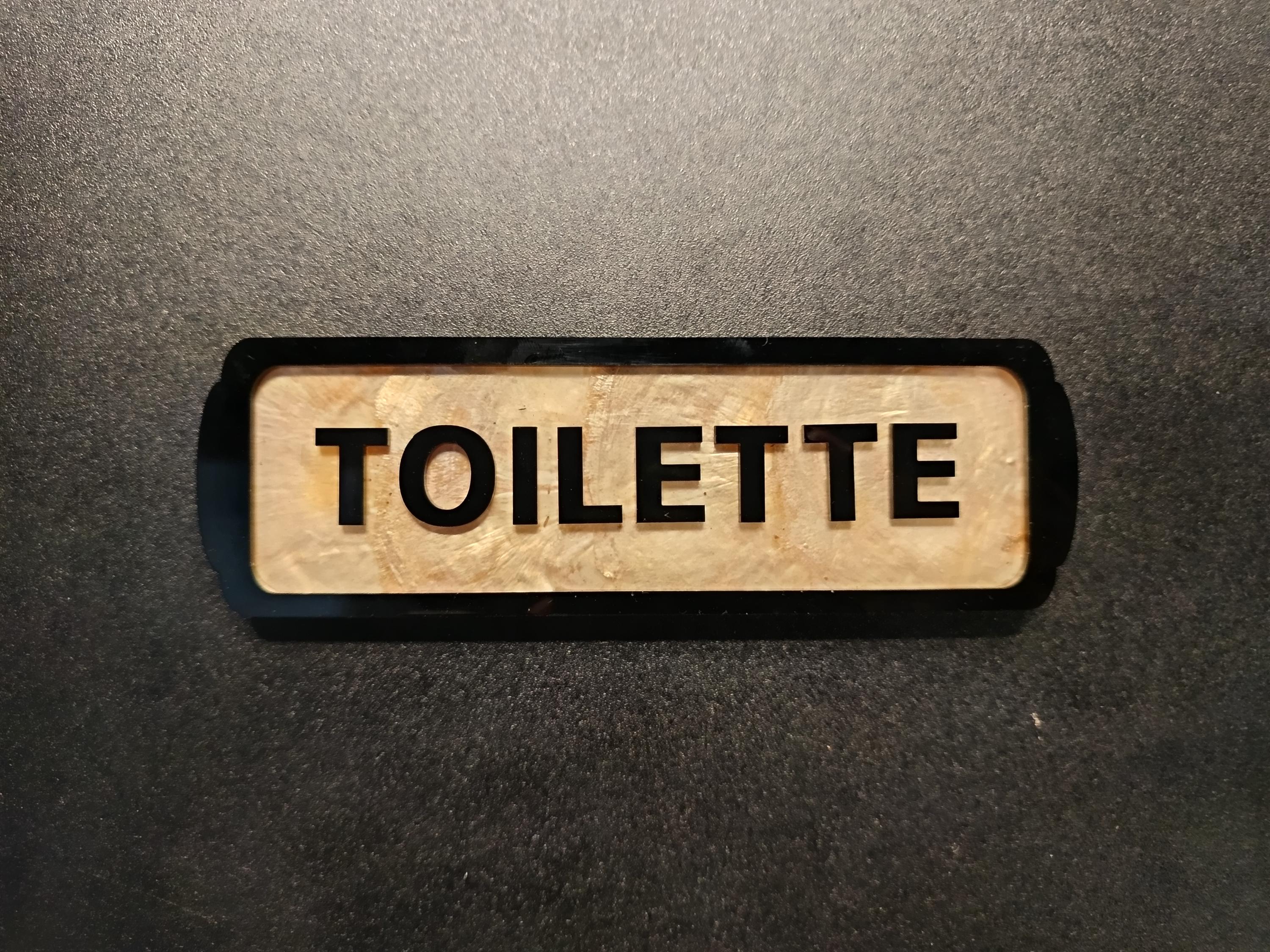 Gold Soft Seashell Toilette Door Sign, Vintage Style Natural Toilet ...