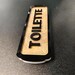 Gold Soft Seashell Toilette Door Sign, Vintage Style Natural Toilet ...