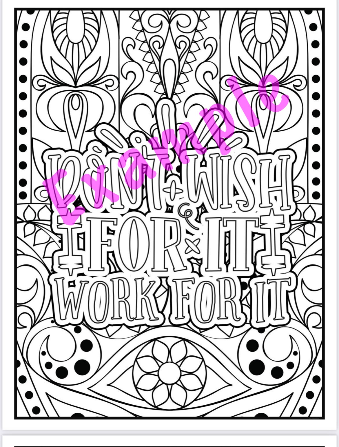 50 Pages Motivational Quotes Coloring Pages - Etsy