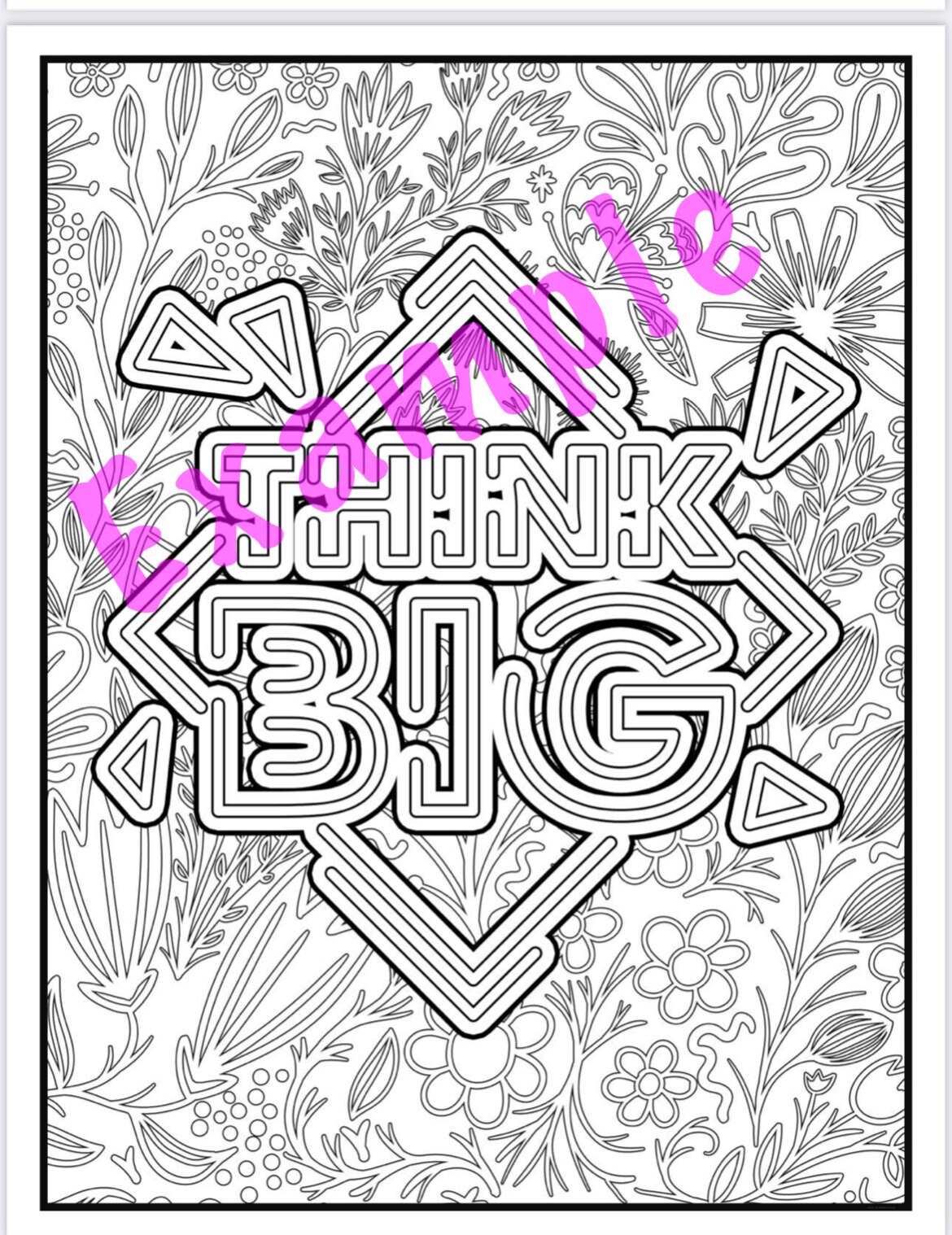 50 Pages Motivational Quotes Coloring Pages - Etsy