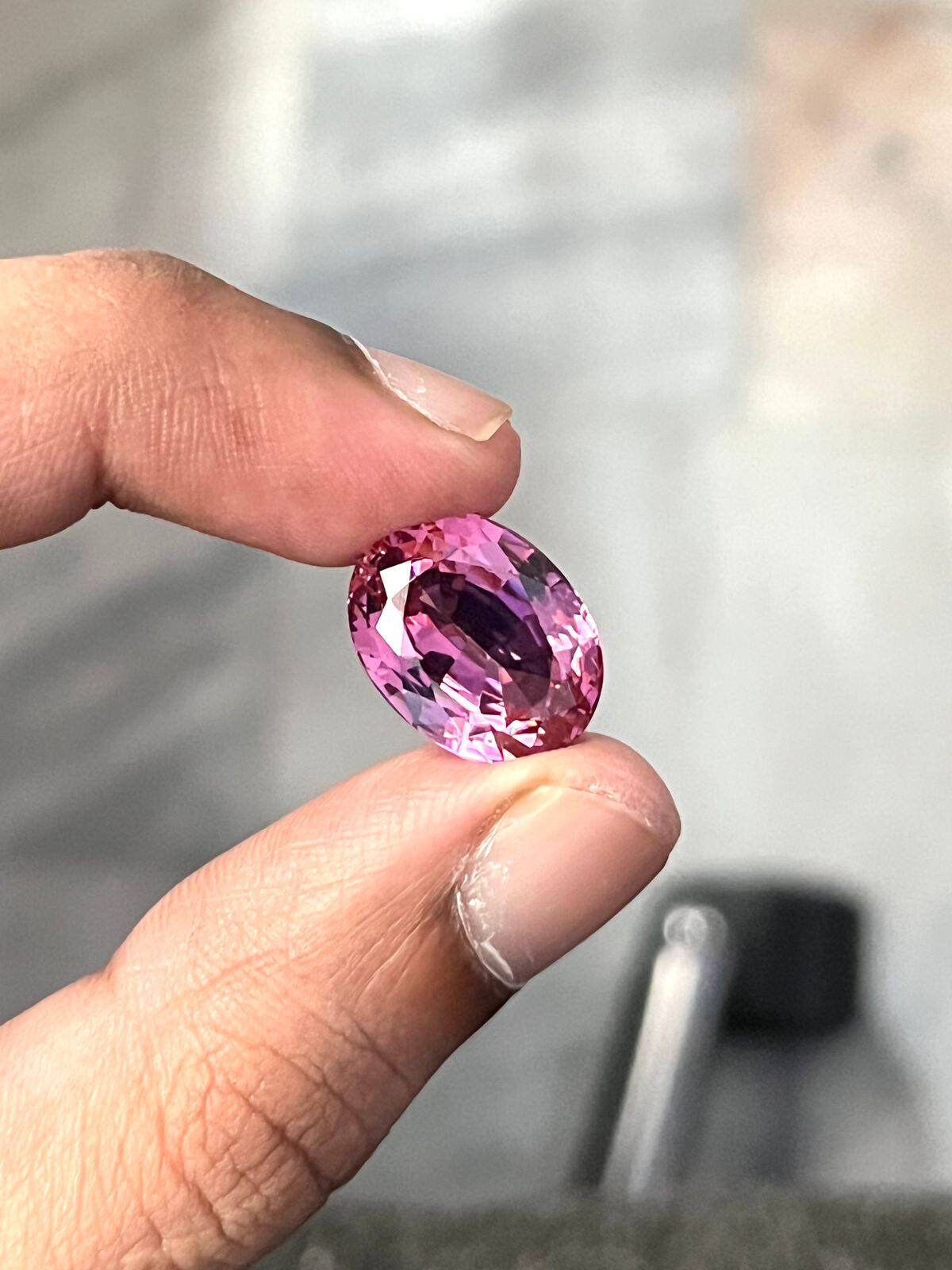 Lab Created Pink Sapphire, Oval Cut , Faceted, Pink Sapphire Jewelry ...