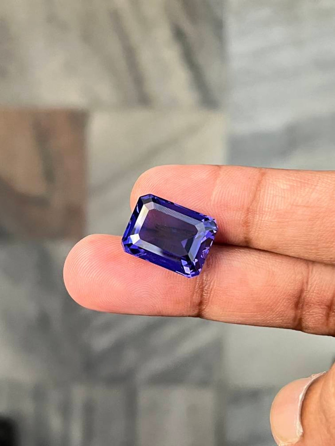 Lab Created Tanzanite, Octagon Cut, Faceted Tanzanite, AAA Tanzanite ...