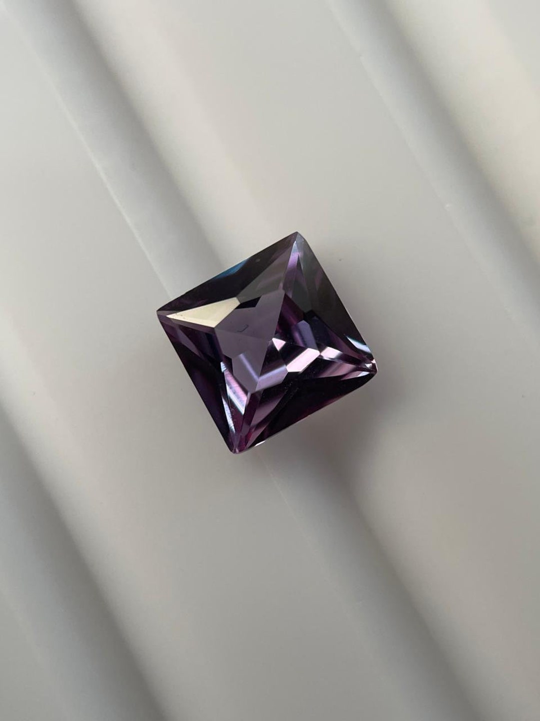 Princess Cut Alexandrite, Purple Alexandrite, Lab Created Gemstone ...