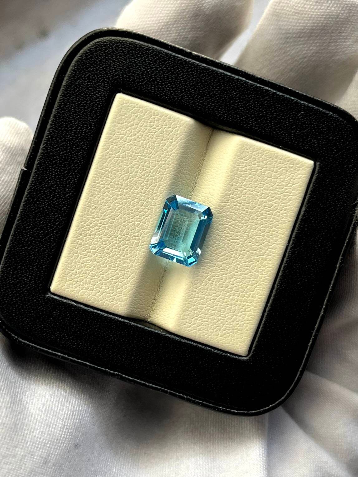 Ice Blue Sapphire, Octagon Cut Sapphire, Lab Created Ice Blue Sapphire ...