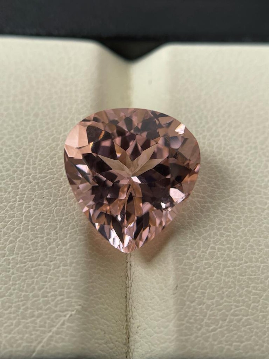 Lab Created Pink Morganite, Heart Cut Morganite, Faceted Gemstone ...