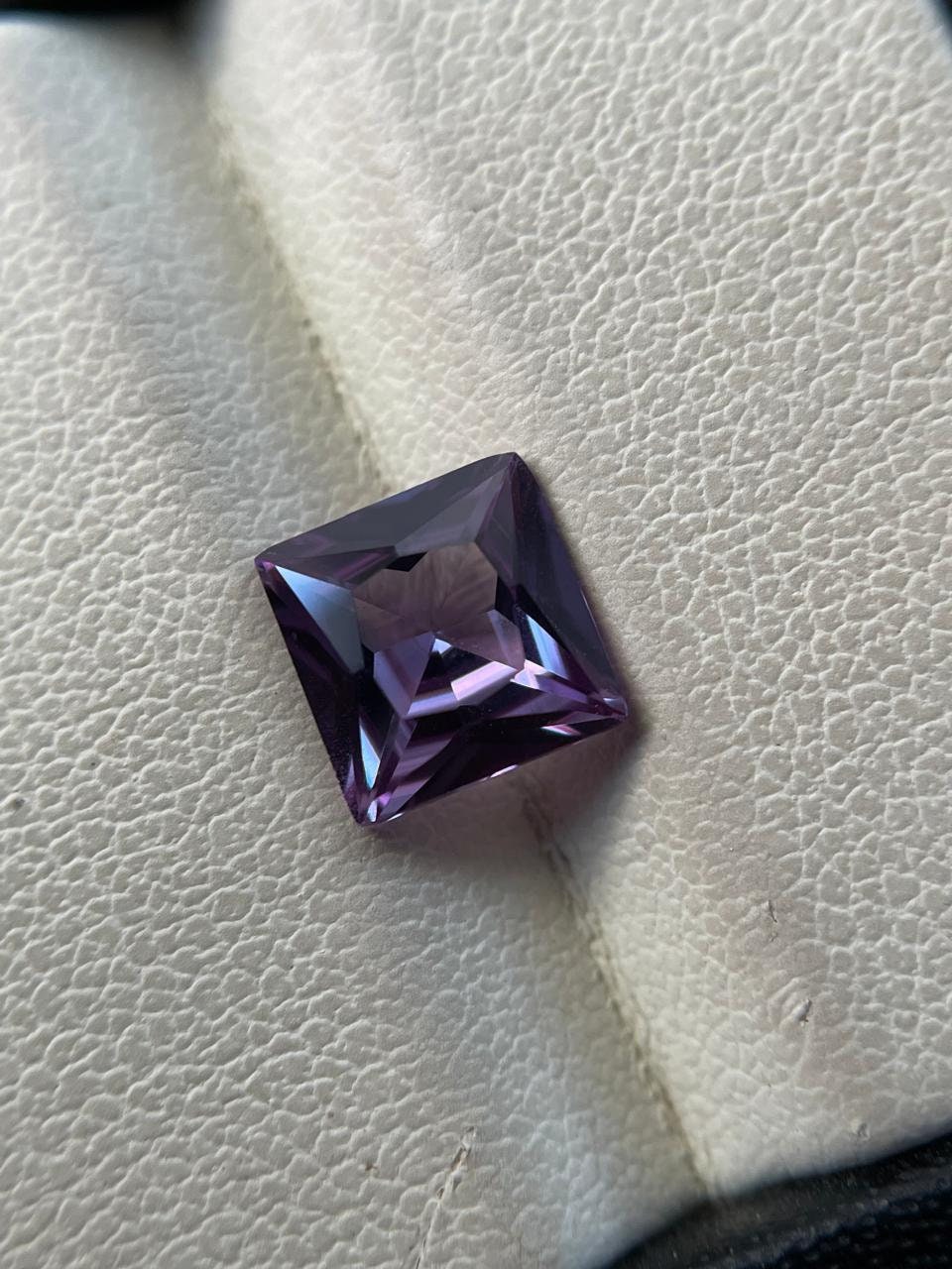 Princess Cut Alexandrite, Purple Alexandrite, Lab Created Gemstone ...