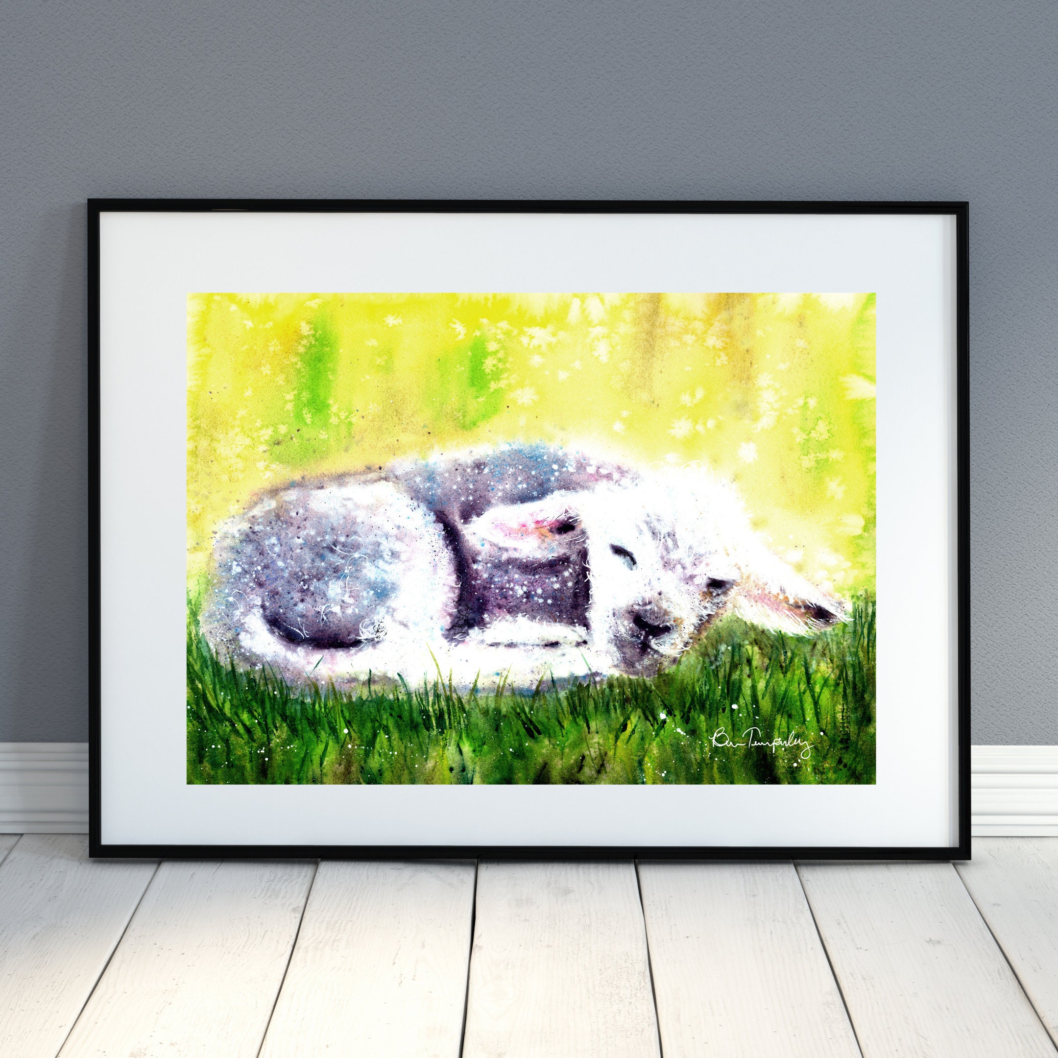 Little Lamb Watercolor Painting Lamb Art Print Nursery Art - Etsy