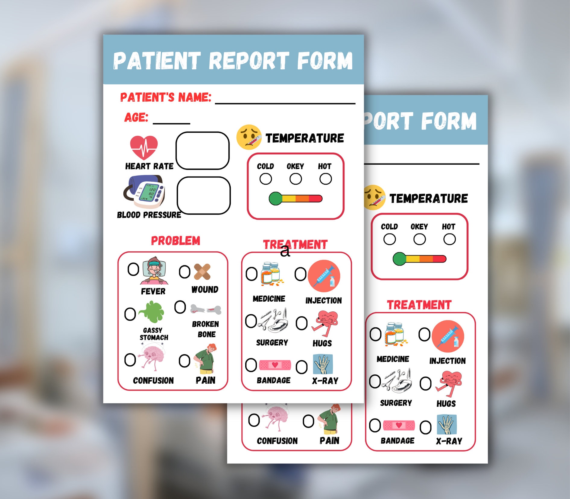 Doctors and Nurses Pretend Play, Printable for Kids, Doctor Forms, Kids ...