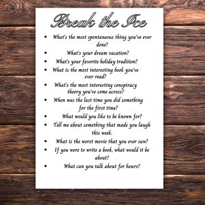 Icebreaker Questions, Conversation Starters, Icebreaker Game ...