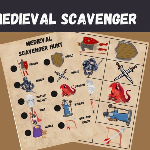 Medieval Party Scavenger Hunt - Etsy
