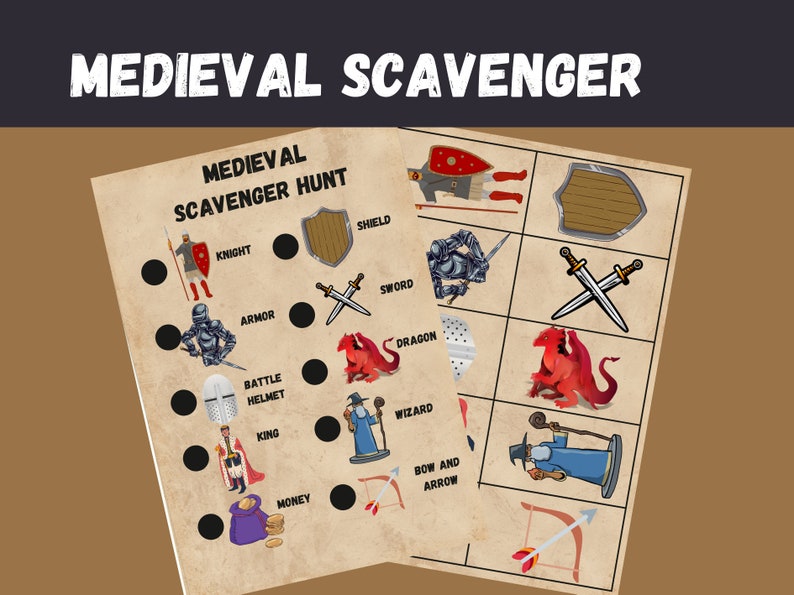 Medieval Treasure Hunt Kids Birthday Party Games Fairy Tale - Etsy