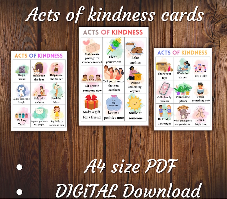 Acts of Kindness Calendar, Kindness Activities for Kids, Random Acts of ...