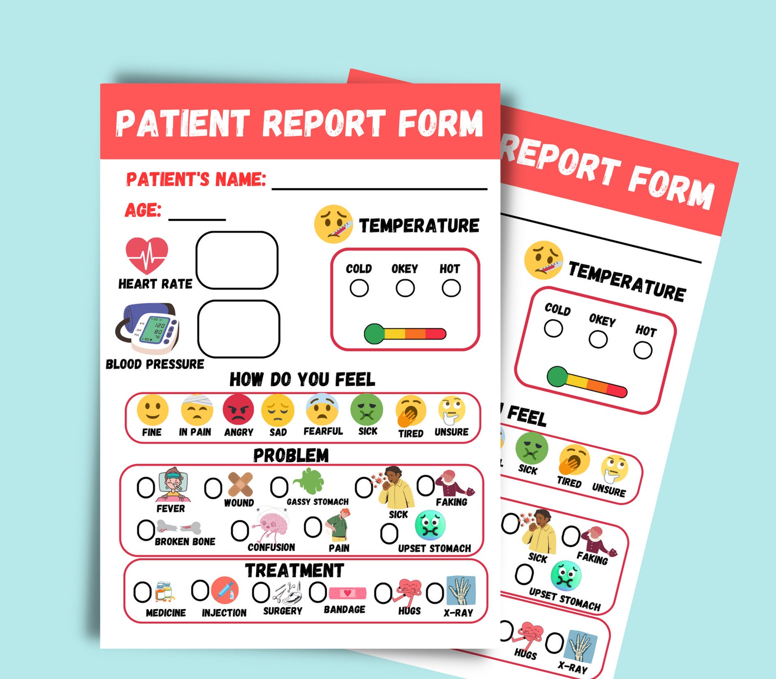 Doctors and Nurses Pretend Play, Printable for Kids, Doctor Forms, Kids ...