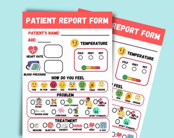 Doctors and Nurses Pretend Play, Printable for Kids, Doctor Forms, Kids ...