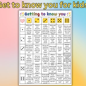 Dicebreaker, Back to School, Icebreaker Activity, Games for Kid ...