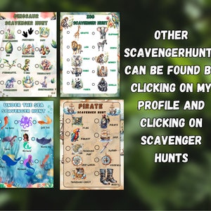 Jungle Scavenger Hunt, Rainforest Scavenger Hunt, Kids Birthday Party ...
