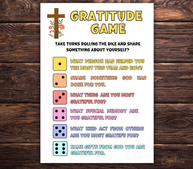 Easter Gratitude Game, Christian Dice Game, Church Game, Christian ...