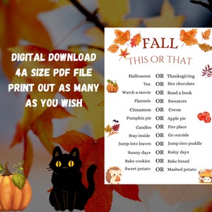 Fall This or That Game, Printable Autumn Party Game, Fall Time ...