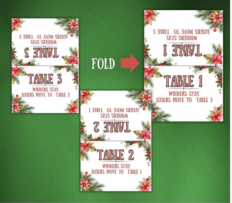 Christmas Bunco Cards, Christmas Bunco Score Sheets, Bunco Night, Bunco ...