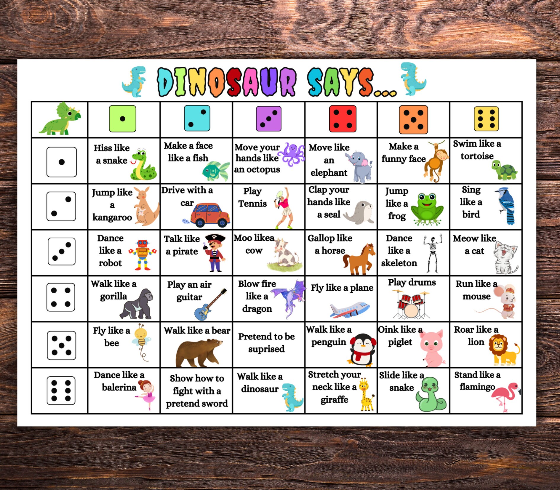 Simon Says Game, Movement Activity, Brain Break, Icebreaker for Kid ...