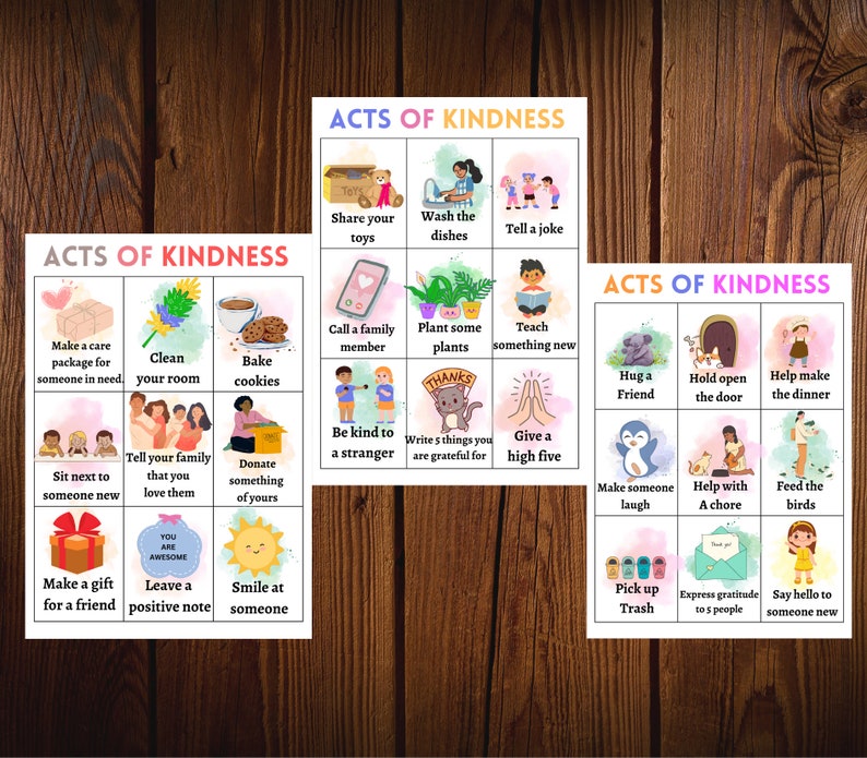 Acts of Kindness Calendar, Kindness Activities for Kids, Random Acts of ...