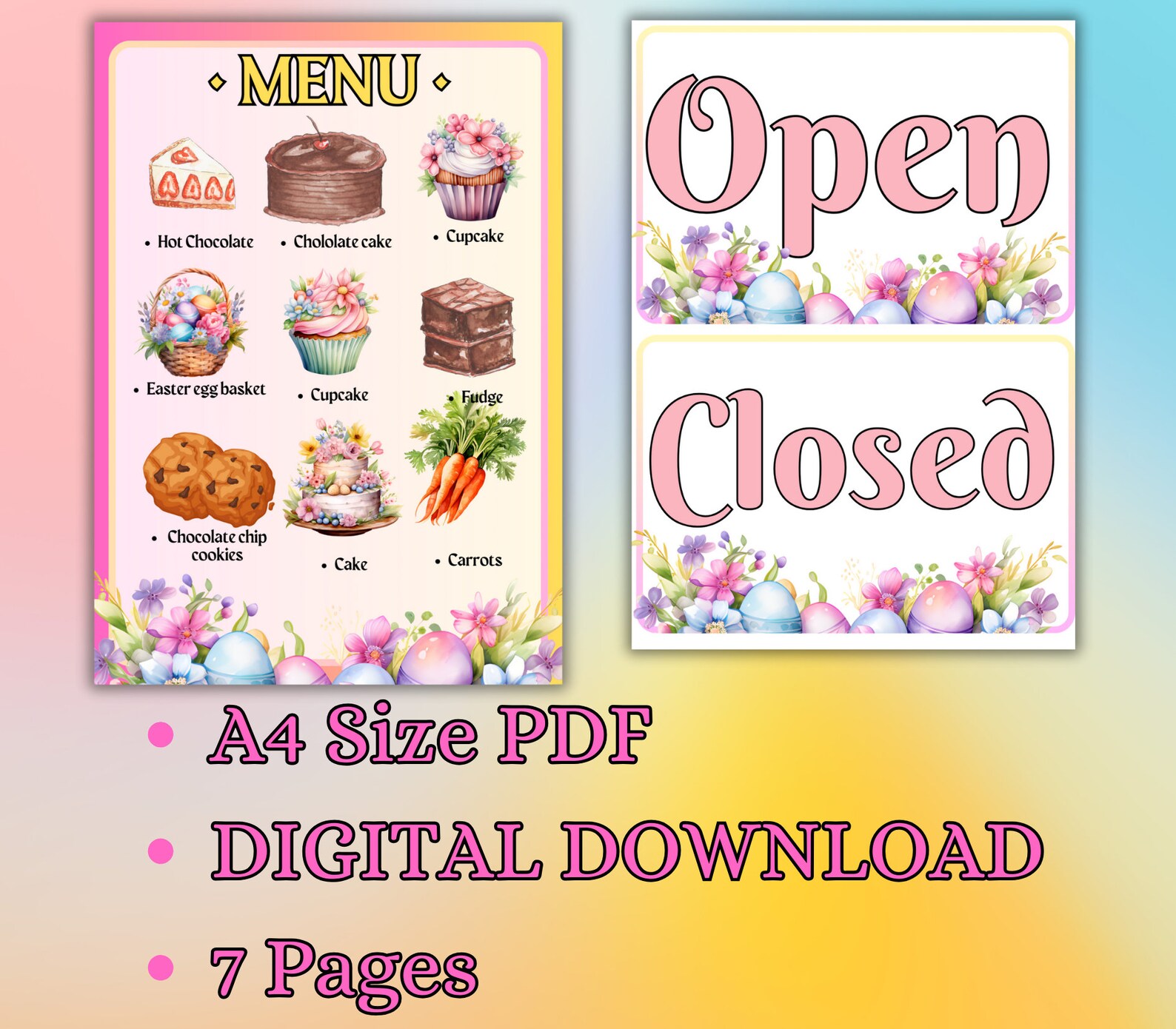 Bakery Pretend Play Kit, Bakery Dramatic Play, Printable Role Play Set ...