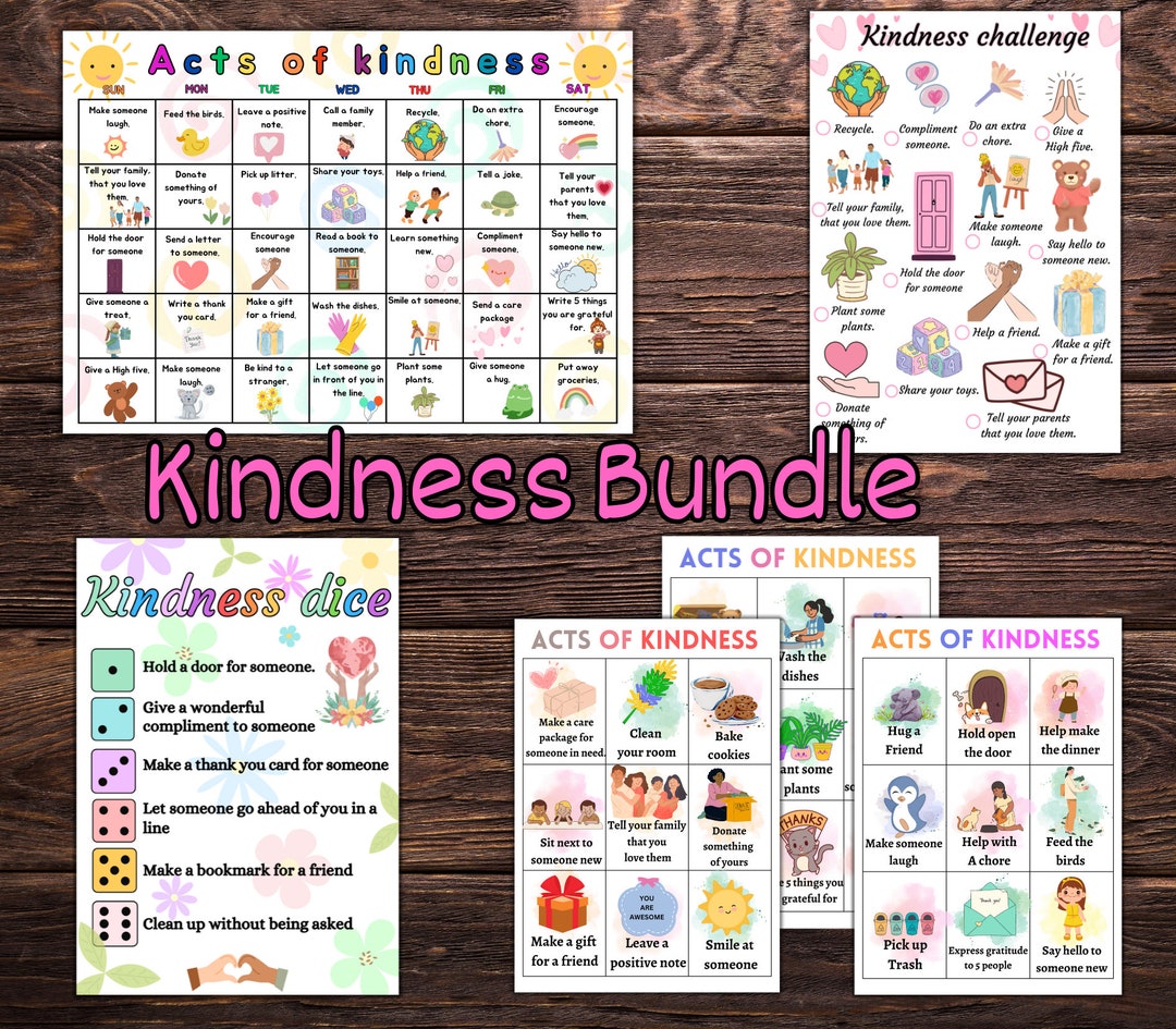 Acts of Kindness Calendar, Kindness Activities for Kids, Random Acts of ...
