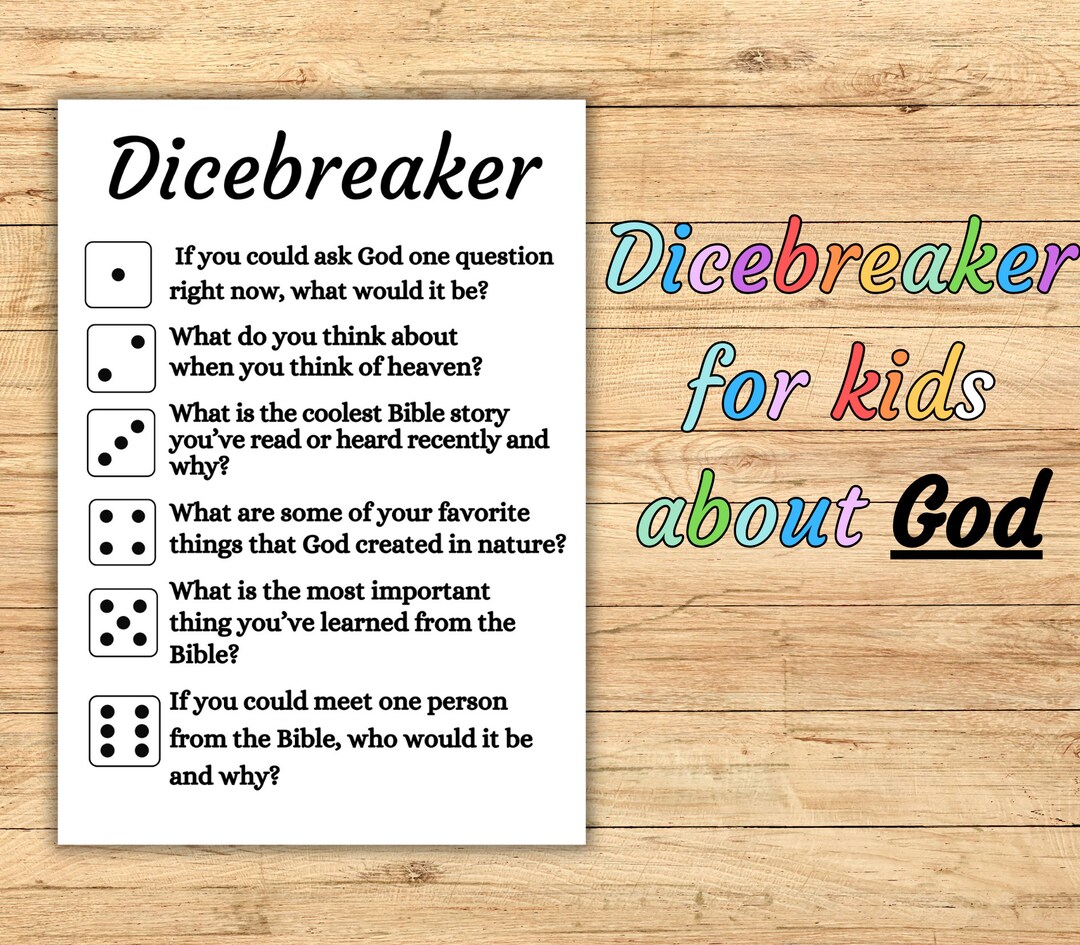 Icebreaker Game, Christian Dicebreaker for Kids, Sunday School Game ...