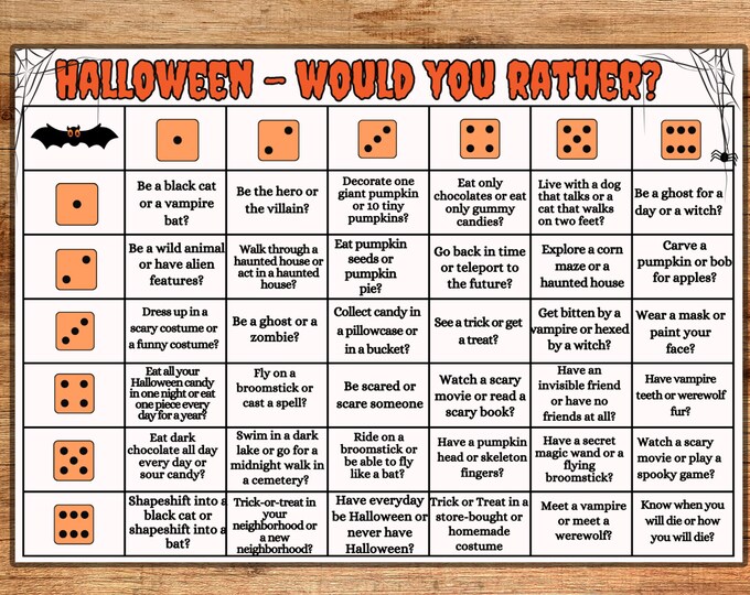 Children's 'would You Rather' Icebreaker Game - Etsy Canada