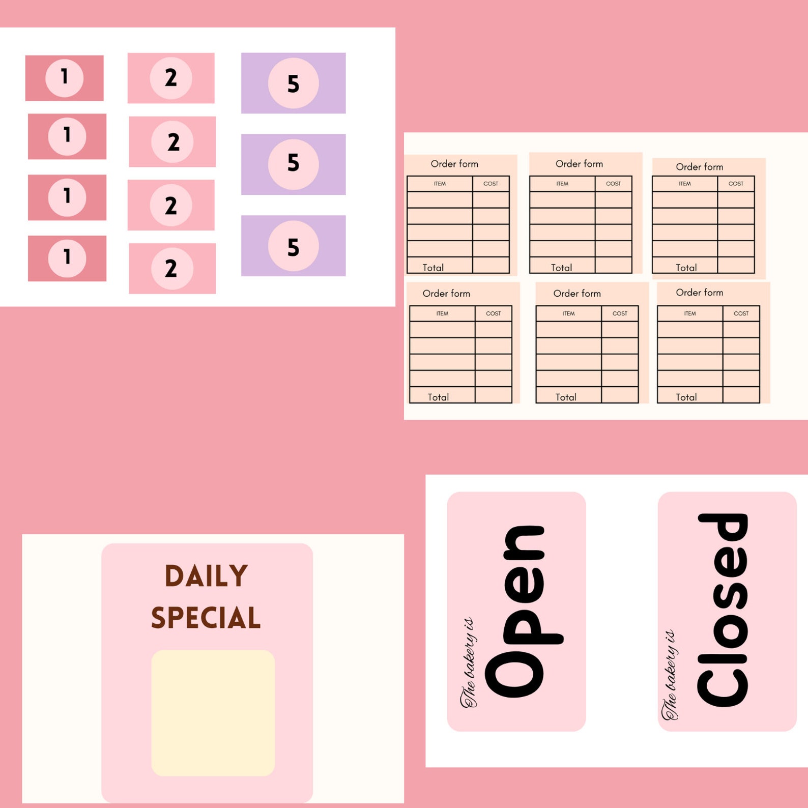 Bakery Pretend Play Kit, Bakery Dramatic Play, Bakery Pretend Play ...