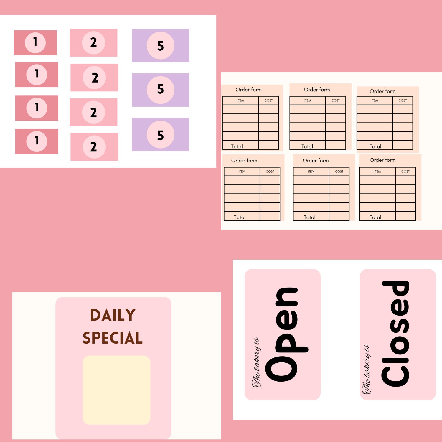 Bakery Pretend Play Kit, Bakery Dramatic Play, Bakery Pretend Play ...