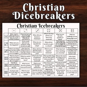 Dicebreaker Roll and Tell Game, Christian Icebreaker Activity for All ...