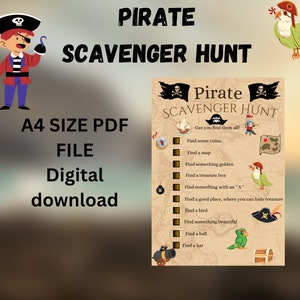 Pirate Themed Scavenger Hunt Child / Kids Birthday Party - Etsy