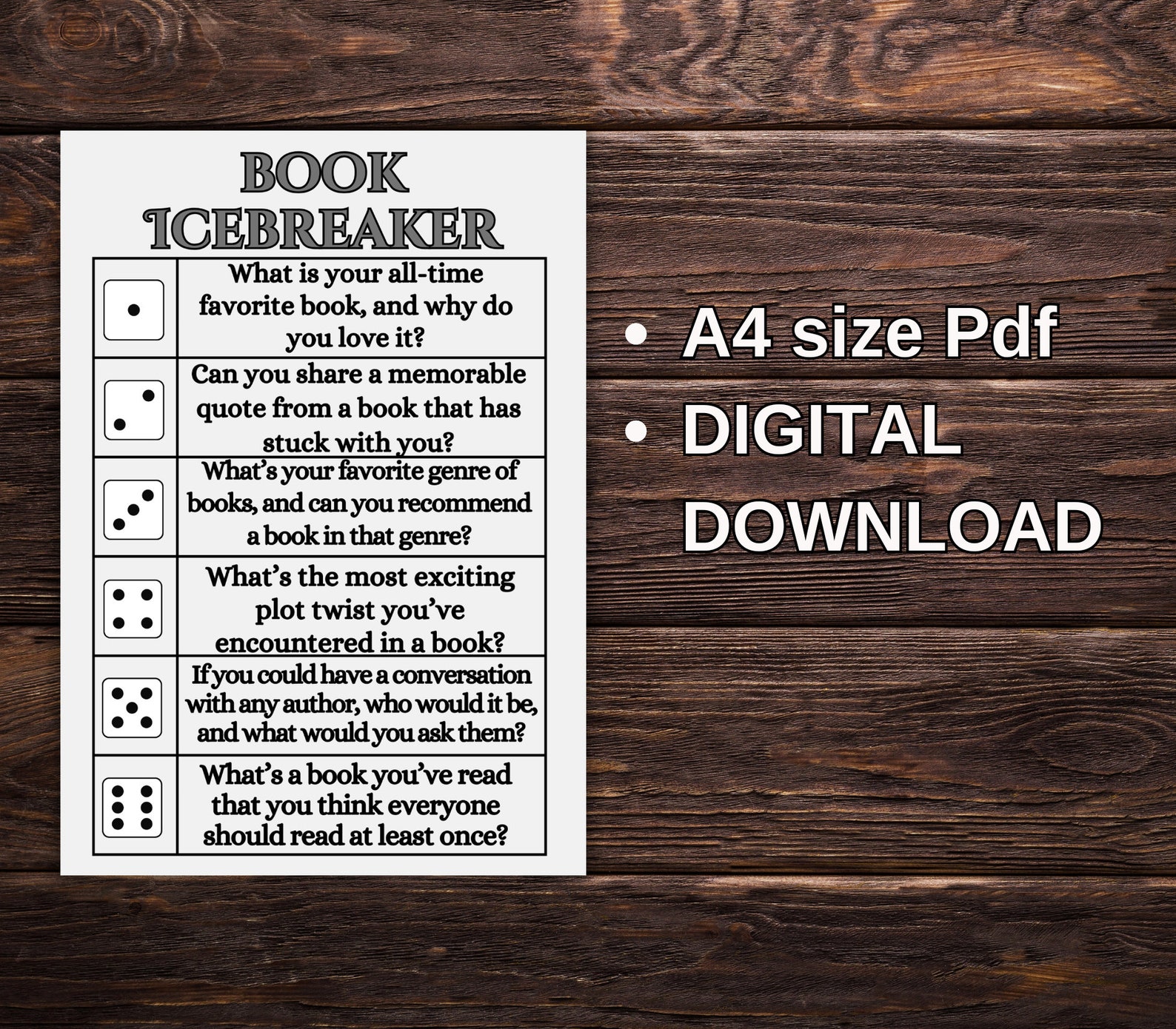 Book Icebreaker, Classroom Icebreaker, Discussion Questions, Discussion ...