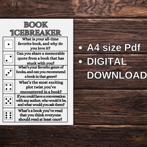 Book Icebreaker, Classroom Icebreaker, Discussion Questions, Discussion ...