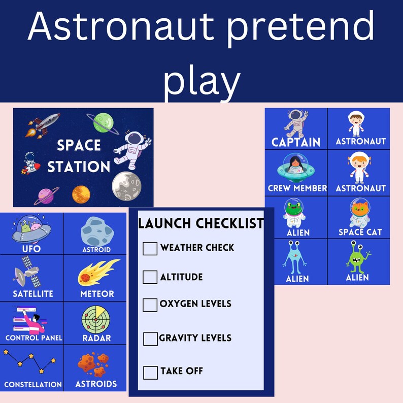 Space Station Pretend Play Printable, Space Dramatic Play, Daycare ...